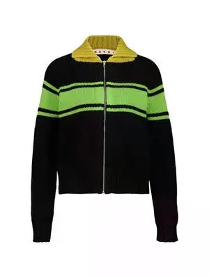Marni Striped Zip-up Cardigan