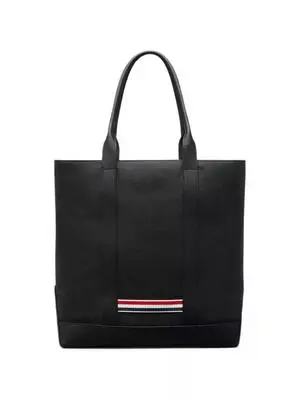 Thom Browne Vertical Tool Tote In Soft Pebble Grain Leather