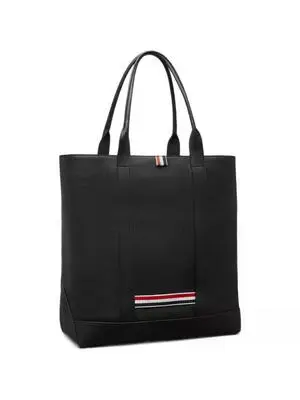 Thom Browne Vertical Tool Tote In Soft Pebble Grain Leather