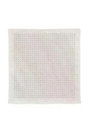 Eleventy Geometric-print Pocket Square - Neutrals