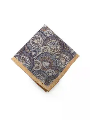 Kiton Paisley-print Silk Square