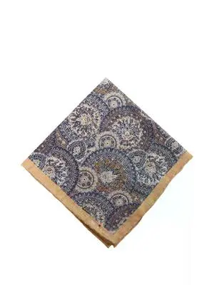 Kiton Paisley-print Silk Square