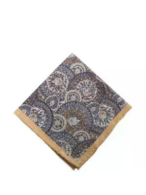 Kiton Paisley-print Silk Square