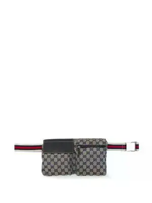 Gucci 2000-2015 Gg Canvas Web Double Pocket Belt Bag - Neutrals