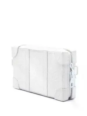LOUIS VUITTON Monogram Taurillon Soft Trunk Bag - White