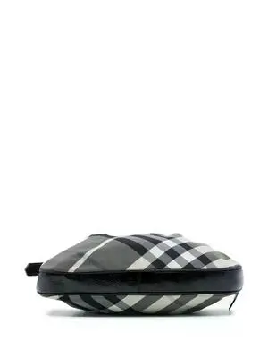 Burberry Nova Check Nylon Hobo Shoulder Bag