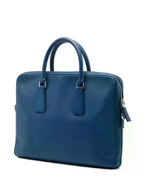 Prada Saffiano Striped Business Bag