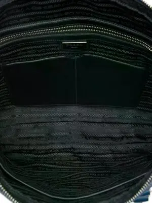 Prada Saffiano Striped Business Bag