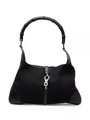 Gucci 20th Century Canvas Bamboo Jackie Hobo Bag