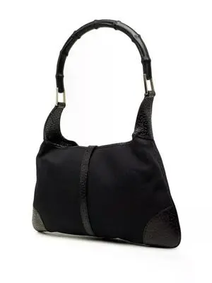 Gucci 20th Century Canvas Bamboo Jackie Hobo Bag