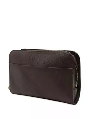 LOUIS VUITTON Taiga Leather Pochette Baikal Clutch Bag