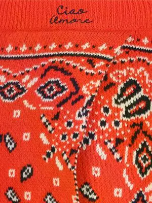 Giada Benincasa Bandana-print Knitted Midi Skirt