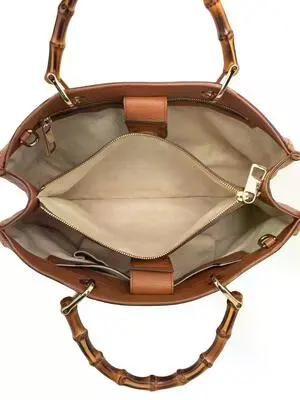 Gucci 2000-2015 Medium Calfskin Bamboo Shopper Satchel
