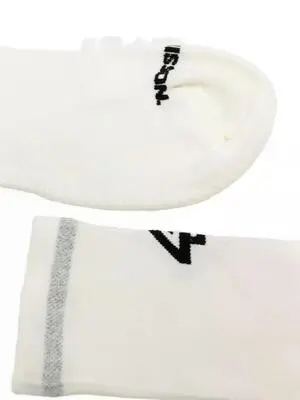 REPRESENT Logo-intarsia Ribbed-knit Socks