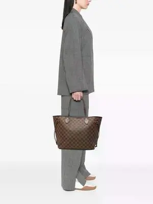 LOUIS VUITTON 2009 Damier Ebene Neverfull Mm Tote Bag