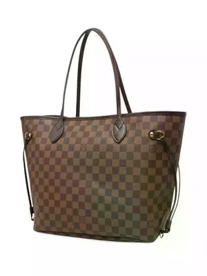 LOUIS VUITTON 2009 Damier Ebene Neverfull Mm Tote Bag