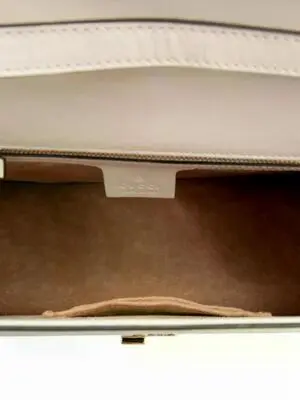Gucci 2016-2026 Medium Calfskin Web Sylvie Top Handle Bag Satchel
