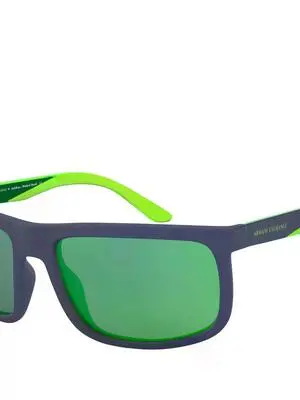 Armani Exchange Square Frame Sunglasses With Mirrored Lenses