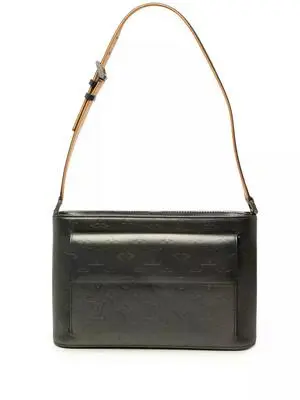 LOUIS VUITTON Monogram Mat Alston Shoulder Bag - Grey