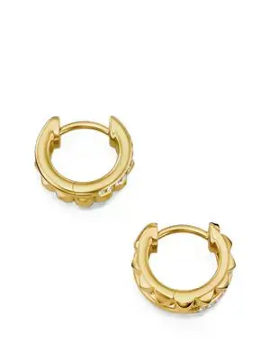 David Yurman 18k Yellow Diamond Hoop Earrings