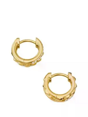 David Yurman 18k Yellow Diamond Hoop Earrings