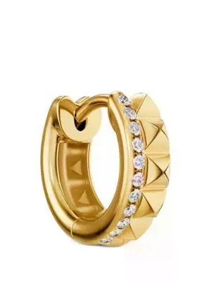 David Yurman 18k Yellow Diamond Hoop Earrings