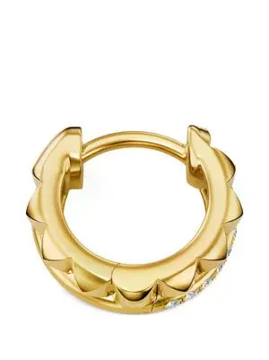 David Yurman 18k Yellow Diamond Hoop Earrings