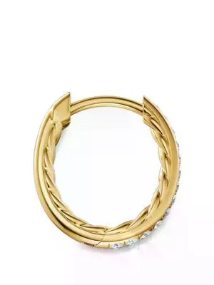 David Yurman 18k Yellow Diamond Pavé Hoop Earrings