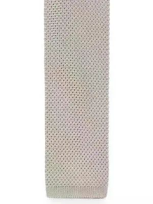 FURSAC Silk Knitted Neck Tie - Neutrals