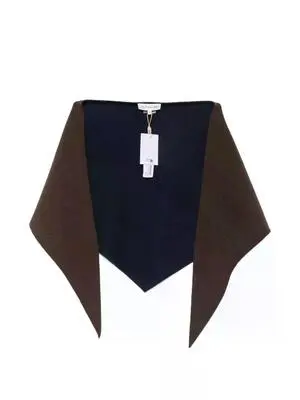 THE FRANKIE SHOP Two-tone Pointed Scarf - Brown