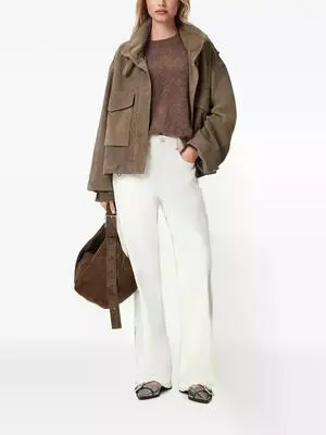 ALLSAINTS Suede Funnel Neck Jacket
