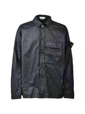 Stone Island Garment-dyed Snap-button Shirt