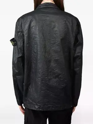 Stone Island Garment-dyed Snap-button Shirt