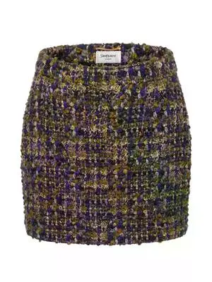 Saint Laurent Bouclé-knit Skirt