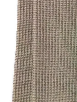 Marc O'polo Waffle-knit Fringed Wool Scarf