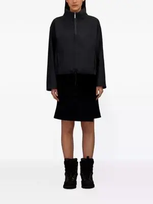 Herno Corduroy Effect High Neck Sweatshirt With Drawstring Hem