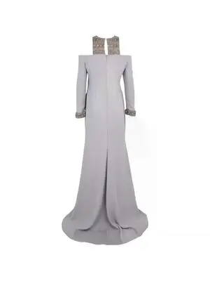 LOODYANA Gladiolus Embellished Off-shoulder Maxi Dress