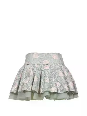 MIMI WADE Angelina Floral Lace Mini Skirt