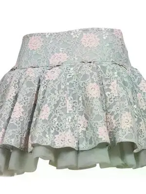 MIMI WADE Angelina Floral Lace Mini Skirt