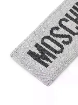 Moschino Intarsia Knitted Headband - Grey