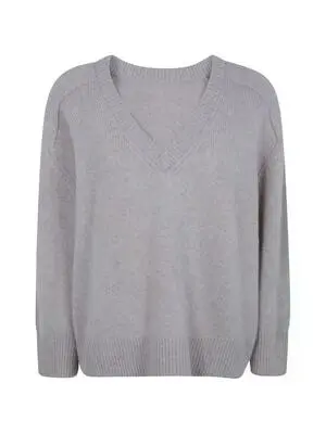 KUJTEN V-neck Cashmere Sweater - Neutrals