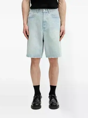 BEAMS Raw-cut Denim Shorts
