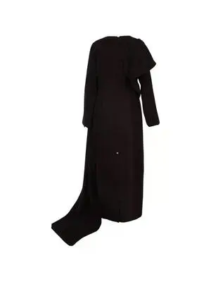 LOODYANA Pleated Wrap-around Maxi Dress