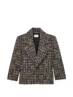 Saint Laurent Single-breasted Tweed Jacket With Notched Lapel