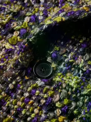 Saint Laurent Single-breasted Tweed Jacket With Notched Lapel