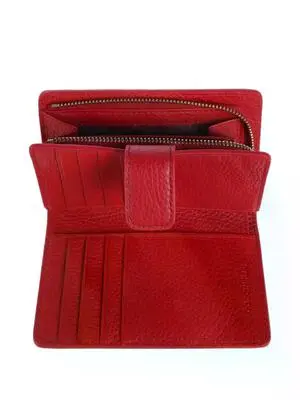 COCCINELLE Logo-plaque Bi-fold Wallet - Red