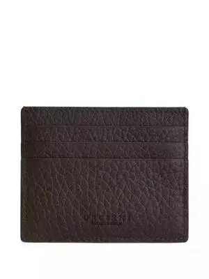 Orciani Logo-plaque Pebbled-leather Cardholder