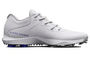 Under Armour Charged Breathe 2 Golf Sneakers - White/metallic Silver
