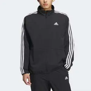 Adidas Three Stripes Stand Collar Jacket Black
