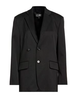 MAISON MARGIELA Blazer Size Polyester, Virgin Wool, Elastane - Black